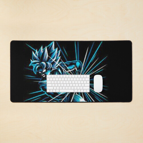 Desk Mat Goku ( super saiyan blue ) Large Gaming Mouse Pad 35x16 inch ...