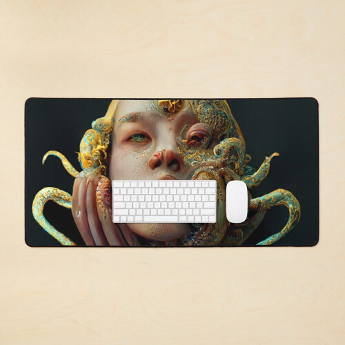 Desk Mat Cthulhu Lady #4 HP Lovecraft Alphonse Mucha Cthulhu Dagon 3D ...