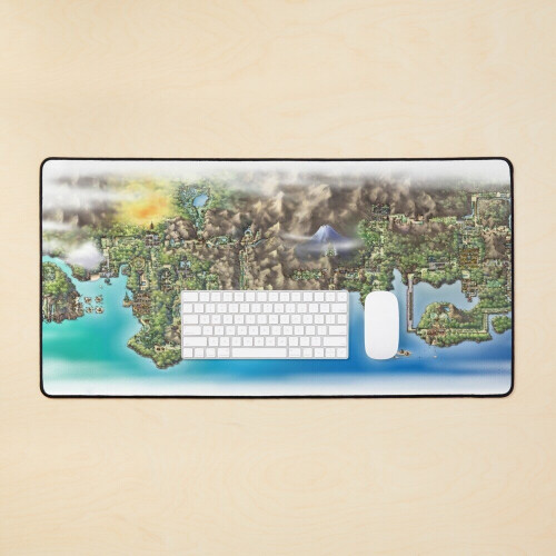 Desk Mat Kanto and Johto Map Large Gaming Mouse Pad 35x16 inch on OnBuy