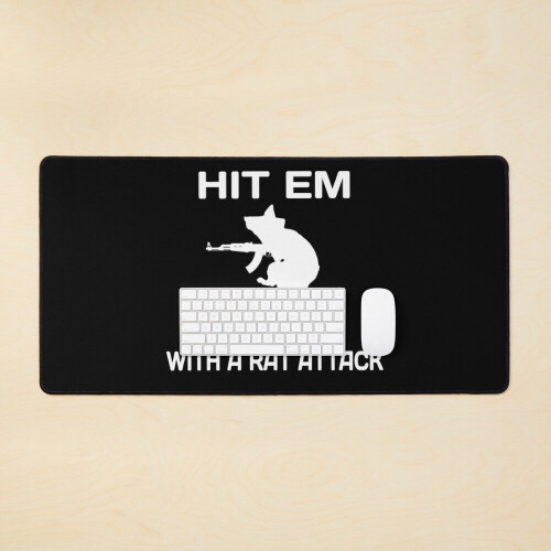 Desk Mat Escape From Tarkov - HIT EM WITH A RAT ATTACK Large Gaming ...