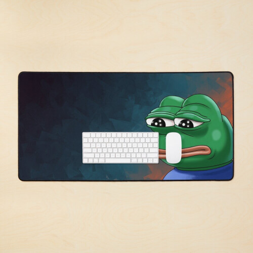 Desk Mat Pepe the Frog - Meme - Sad collection Large Gaming Mouse Pad ...
