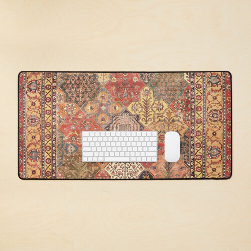 Desk Mat 17th Century Persian Khorassan Carpet Print Large Gaming Mouse ...