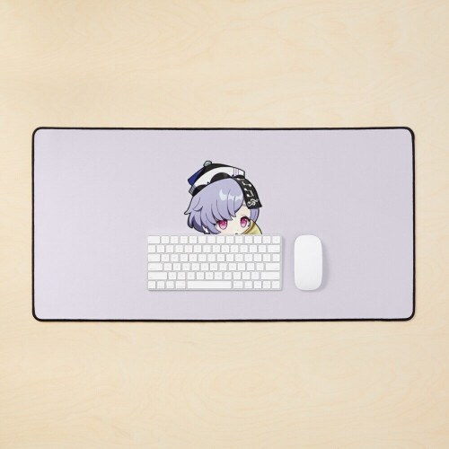 Desk Mat Chibi Qiqi - Genshin Impact Large Gaming Mouse Pad 35x16 inch ...