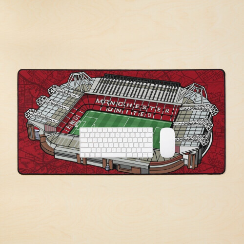 Desk Mat Old Trafford Manchester United Large Gaming Mouse Pad 35x16 ...