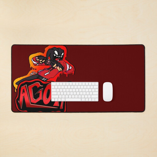 Desk Mat AGOTI fnf mod character Graffiti Large Gaming Mouse Pad 35x16 ...