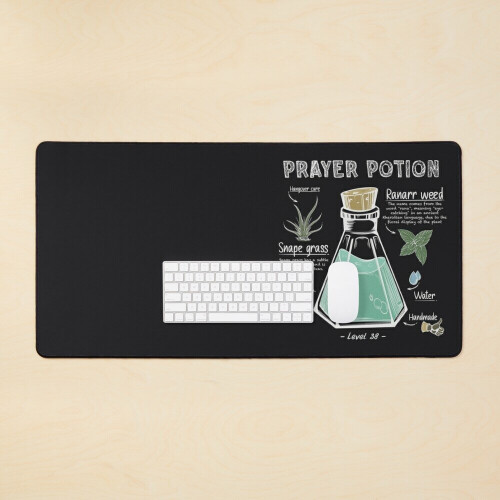 Desk Mat Prayer Potion Recipe Large Gaming Mouse Pad 35x16 inch on OnBuy