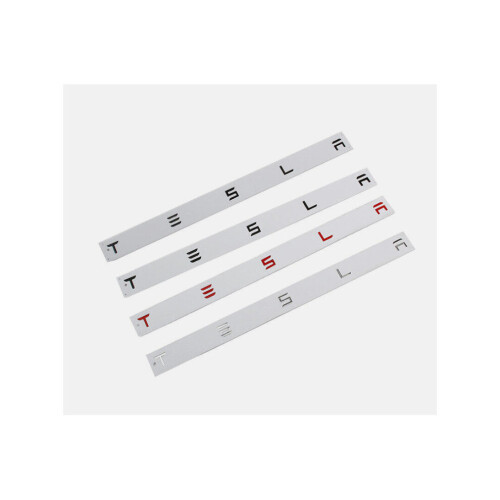 (Glossy Black) Tesla Model 3 S X Letters Logo Rear Trunk Sticker on OnBuy