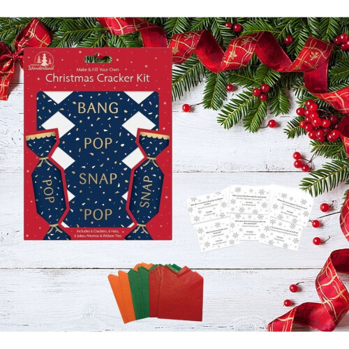6 Mini Christmas Crackers Kit Make and Fill Your Own Blue Pop Bang on OnBuy