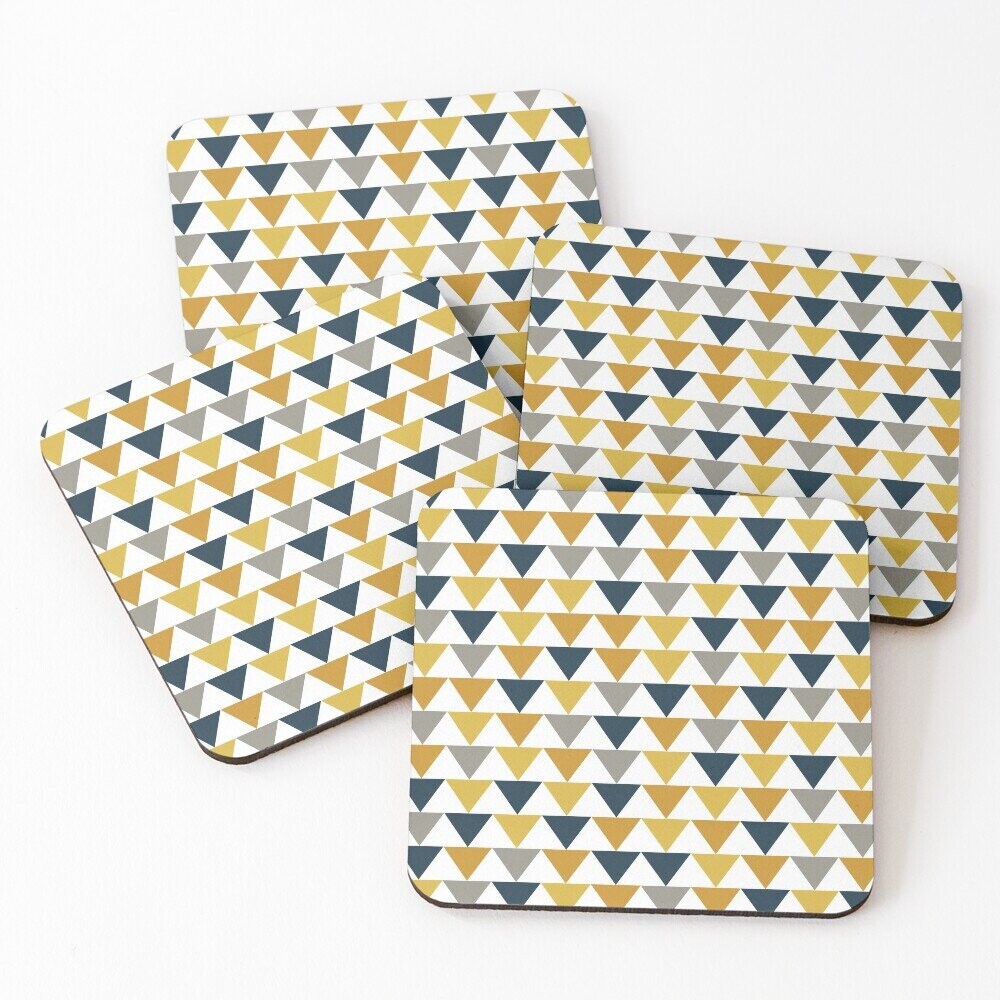 Leather Coasters Arrows: Light Mustard Yellow, Dark Mustard Yellow ...
