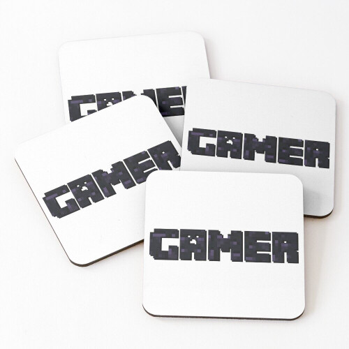 Leather Coasters Gamer Minecraft Set of 4 / 4 x 4 inch on OnBuy