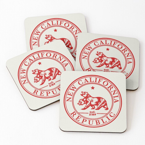 Leather Coasters New California Republic Crest Fallout Logo Red Print ...