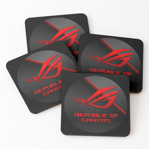 Leather Coasters Asus Rog Strix logo Set of 4 / 4 x 4 inch on OnBuy