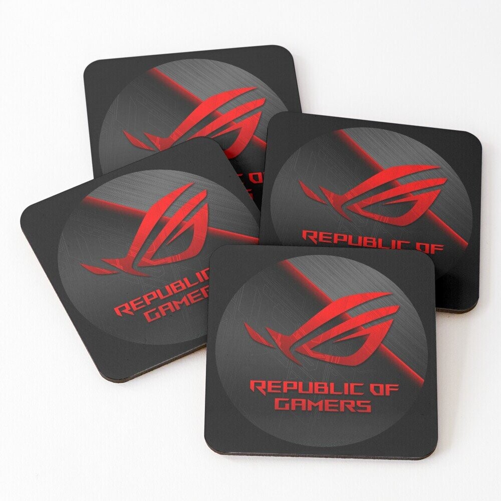 Leather Coasters Asus Rog Strix logo Set of 4 / 4 x 4 inch on OnBuy