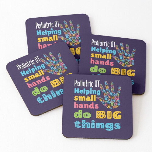 Leather Coasters Pediatric OT Helping Small Hands Do Big Things Set of ...
