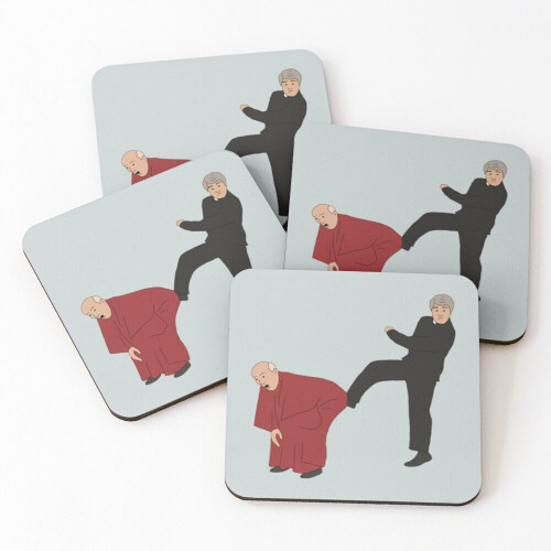 Leather Coasters Father Ted Kicking Bishop Brennan Up The Arse Set of 4 ...