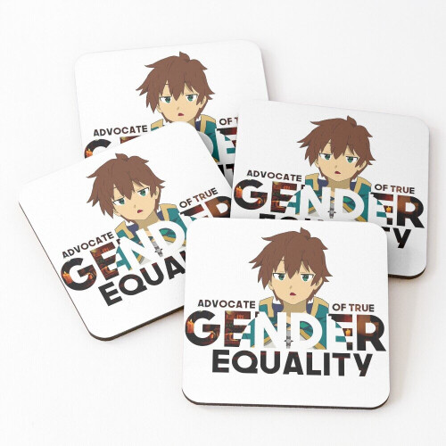 Leather Coasters Konosuba - Kazuma of Gender Equality Set of 4 / 4 x 4 ...