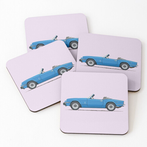 Leather Coasters Pageant Blue Mk4 Spitfire a Triumph! Set of 4 / 4 x 4 ...