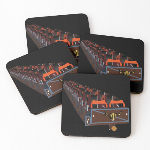 Leather Coasters El Toro Train Set of 4 / 4 x 4 inch on OnBuy