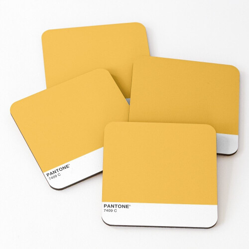 Leather Coasters Pantone Color 7409 C Set of 4 / 4 x 4 inch on OnBuy