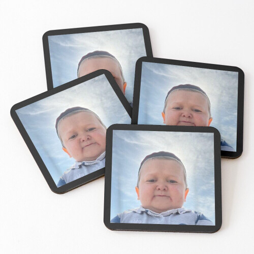 Leather Coasters Hasbulla - Hasbulla Hasbullah smile Set of 4 / 4 x 4 ...