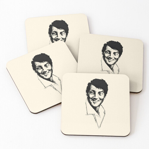 Leather Coasters Dean martin illustration Set of 4 / 4 x 4 inch on OnBuy