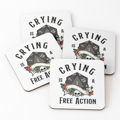 Leather Coasters DND RPG Funny Critical failure: Crying is a free ...