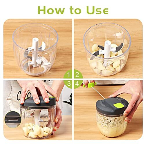 Manual Food Chopper,Sinnsally Manual Food Processor Vegetable Chopper ...