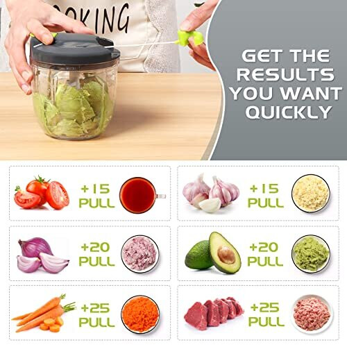 Manual Food Chopper,Sinnsally Manual Food Processor Vegetable Chopper ...