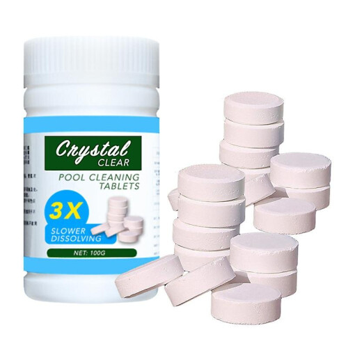 100pcs Pool Cleaning Tablet Effectively Purify Water Crystal Clear Pool ...