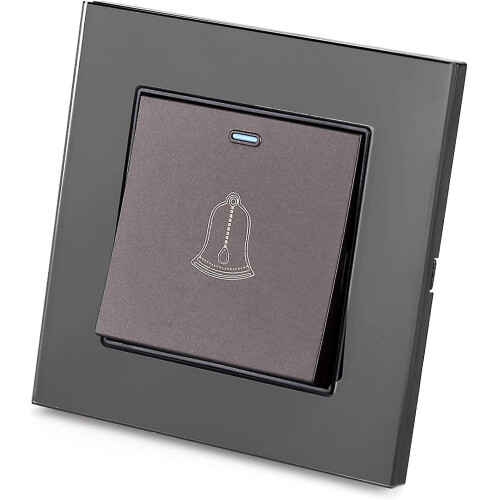 Doorbell Push Button, Exterior Doorbell Button, Tempered Glass Panel ...
