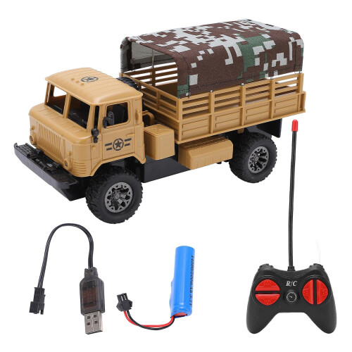 Rc Military Truck 4ch Remote Control Military Vehicle Toy With Led ...