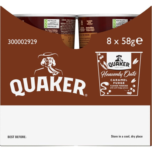 Quaker Heavenly Oats Caramel Fudge Porridge Pot 58g (Case of 8) on OnBuy