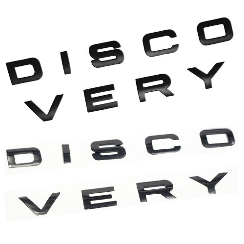 2 Set 3d Glossy Black Letter Discovery Car Rear Front Badge Emblem ...