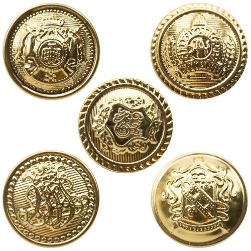 Brass Blazer Button Set 25mm 3d Vintage Golden Button For Blazers ...