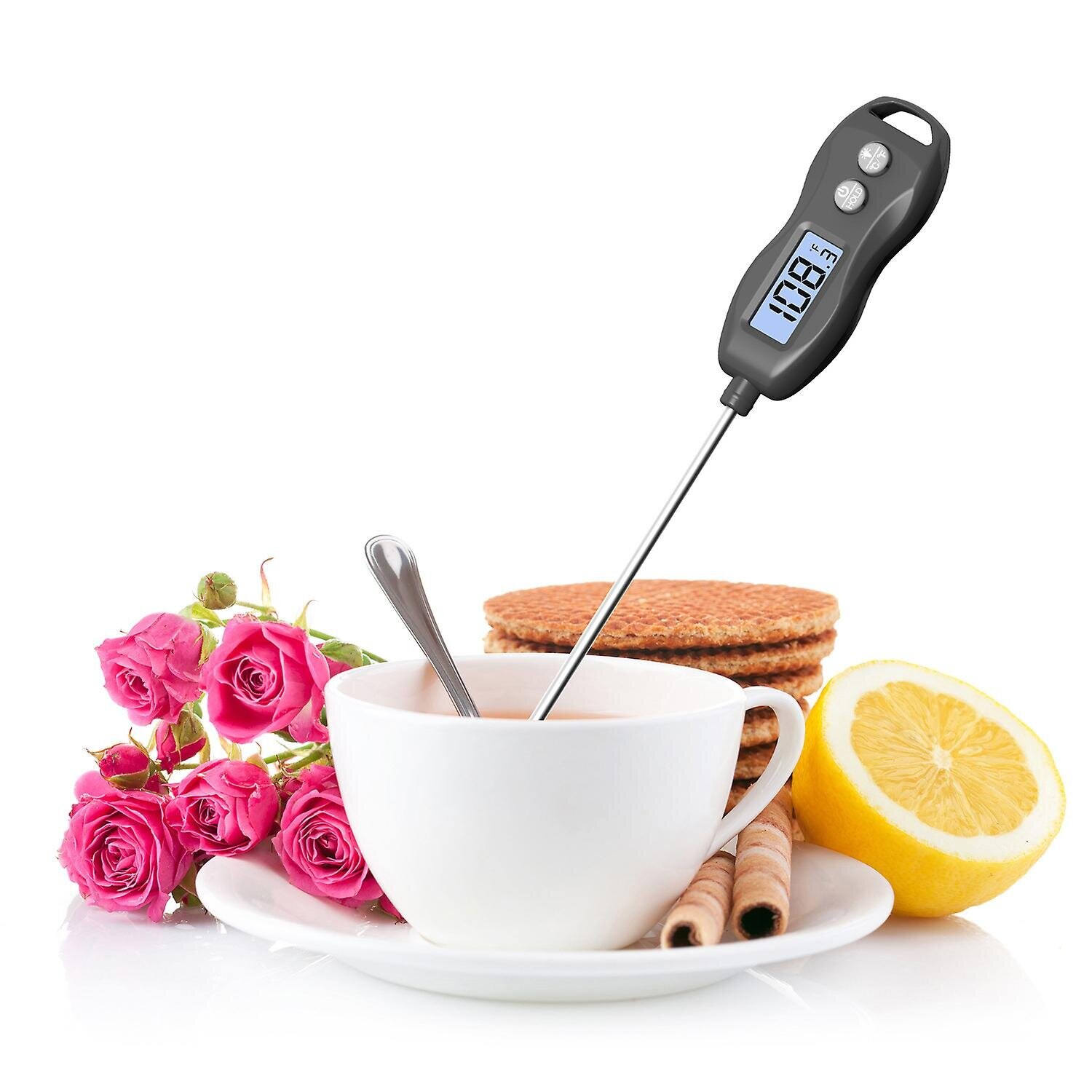 Digital Kitchen Pastry Thermometer Seconds Instant Cooking Thermometer ...