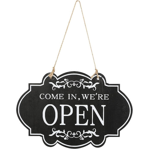 Wood Open Closed Sign, Double Sided Open Closed Sign, Vintage Style ...