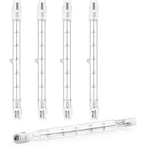 Kryc--500w R7s Halogen Bulb 118mm Dimmable Warm White 2800k J118 Linear ...