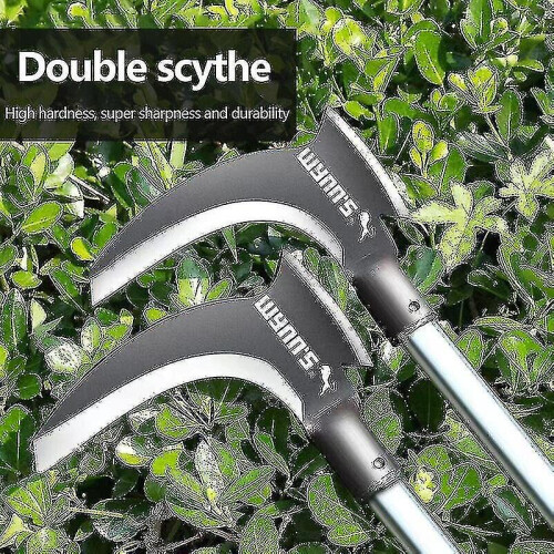 High Manganese Steel Double Sickle Scythe - Durable Garden Tool for ...
