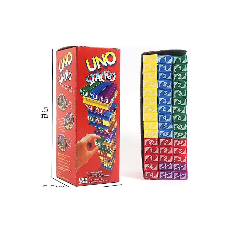 Uno Jenga Classic Game Stacko Game Block Tumble Tower Stacking Board ...