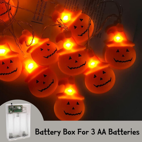 Halloween Pumpkin String Lights,3M 20 LED Pumpkin Lantern Lights Outdoor Festive Lighting ...