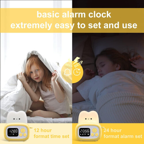 Small Timer Clock Toaster Lamp, Cute Night Light with Time Management Tool and Table Clock Alarm ...