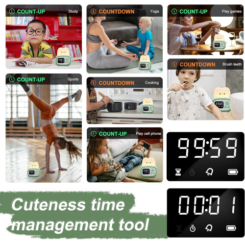 Small Timer Clock Toaster Lamp, Cute Night Light with Time Management ...