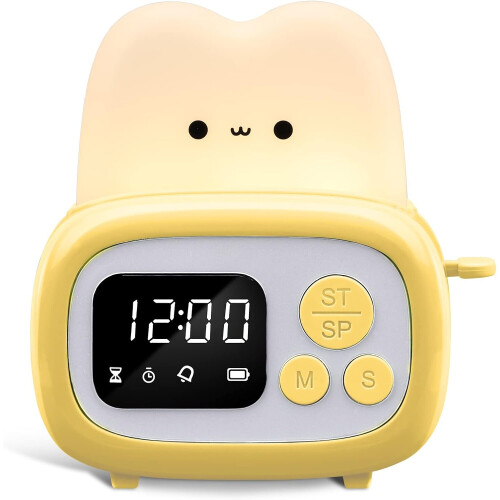 Small Timer Clock Toaster Lamp, Cute Night Light with Time Management ...