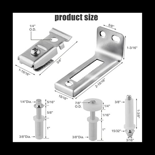 Bi Fold Door Hardware Set, 2 Packs of Louver Door Hardware, Contains ...