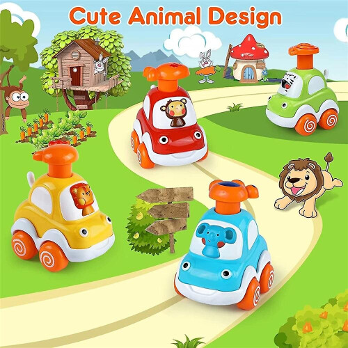 4pcs/set Cartoon Toys Cars Press And Go Cars Baby Kids Toys Gifts on OnBuy