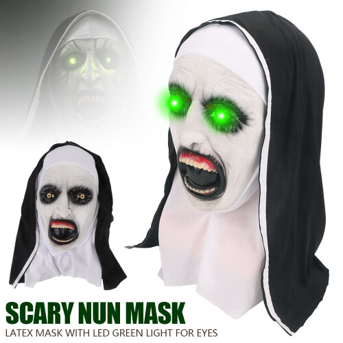 Scary Halloween Mask The Nun Creepy Latex Mask Horror Full Head Mask on ...