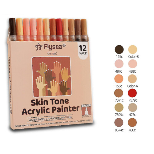 Acrylic Marker Body Paint Pen Graffiti Skin Color Water-based Pen ...