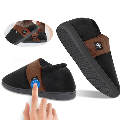 Heated Slippers - Unisex Heating Foot Warmer Shoes With 5v Rechargeable ...