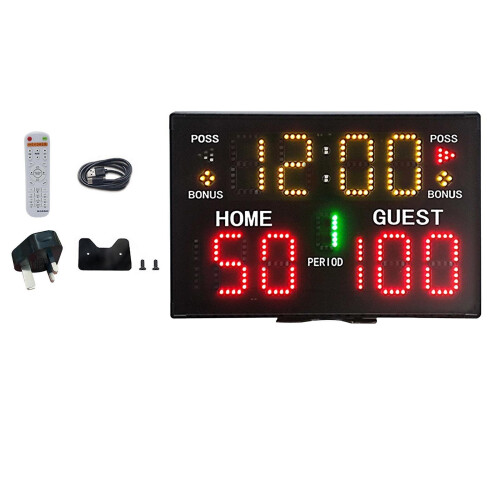Tabletop Digital Scoreboard 30meters Control Distance For Basketball ...