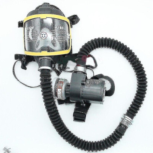 Electric Full Face Gas Mask Respirator System Constant Flow Supplied ...